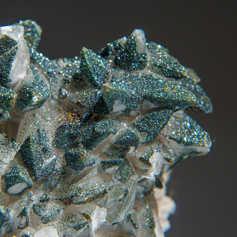 Astro Gallery of Gems Chalcopyrite over Calcite from Edong Mining District, Daye, Hubei, China ...